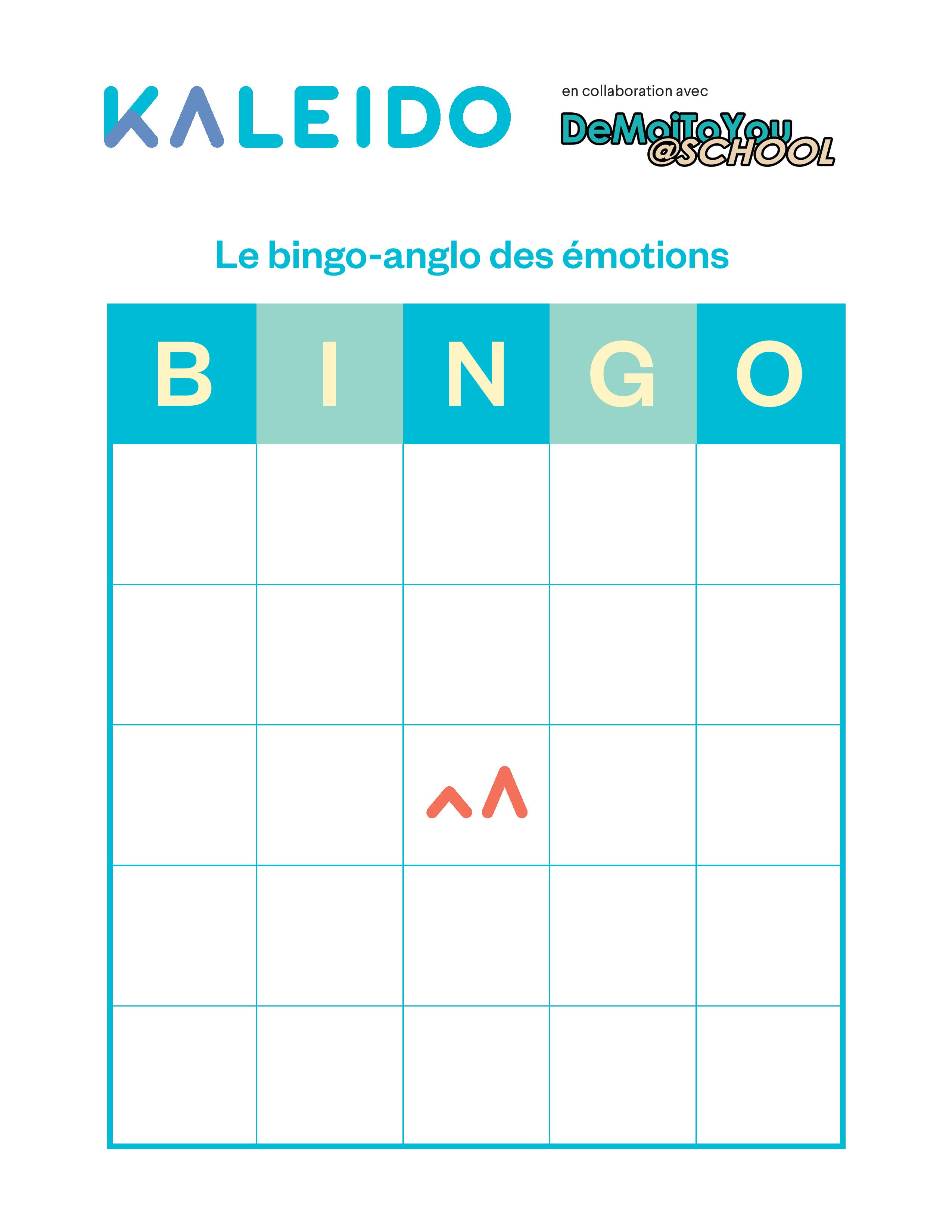 Le bingo-anglo des émotions